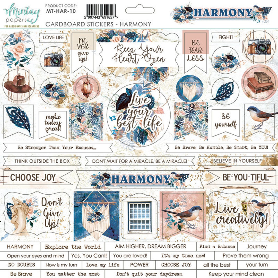 Mintay Harmony - Cardboard Stickers - Etsy