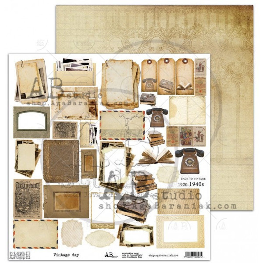 AB Studio Vintage Day - Single Sheet - Etsy