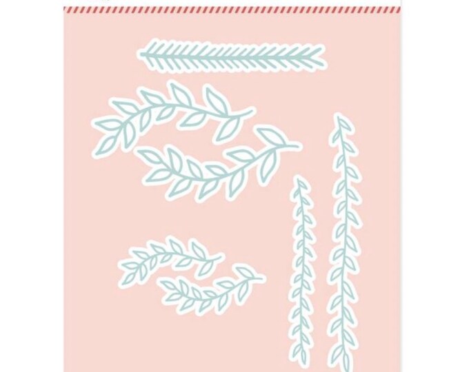 Ramas Stencil Mintopia Diciembre Die Cuts Scrapbooking etna.com.pe