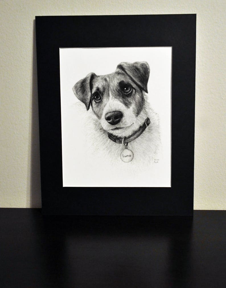 Dog Portrait Drawing Dog Drawing Custom Custom Pet Drawing | Etsy