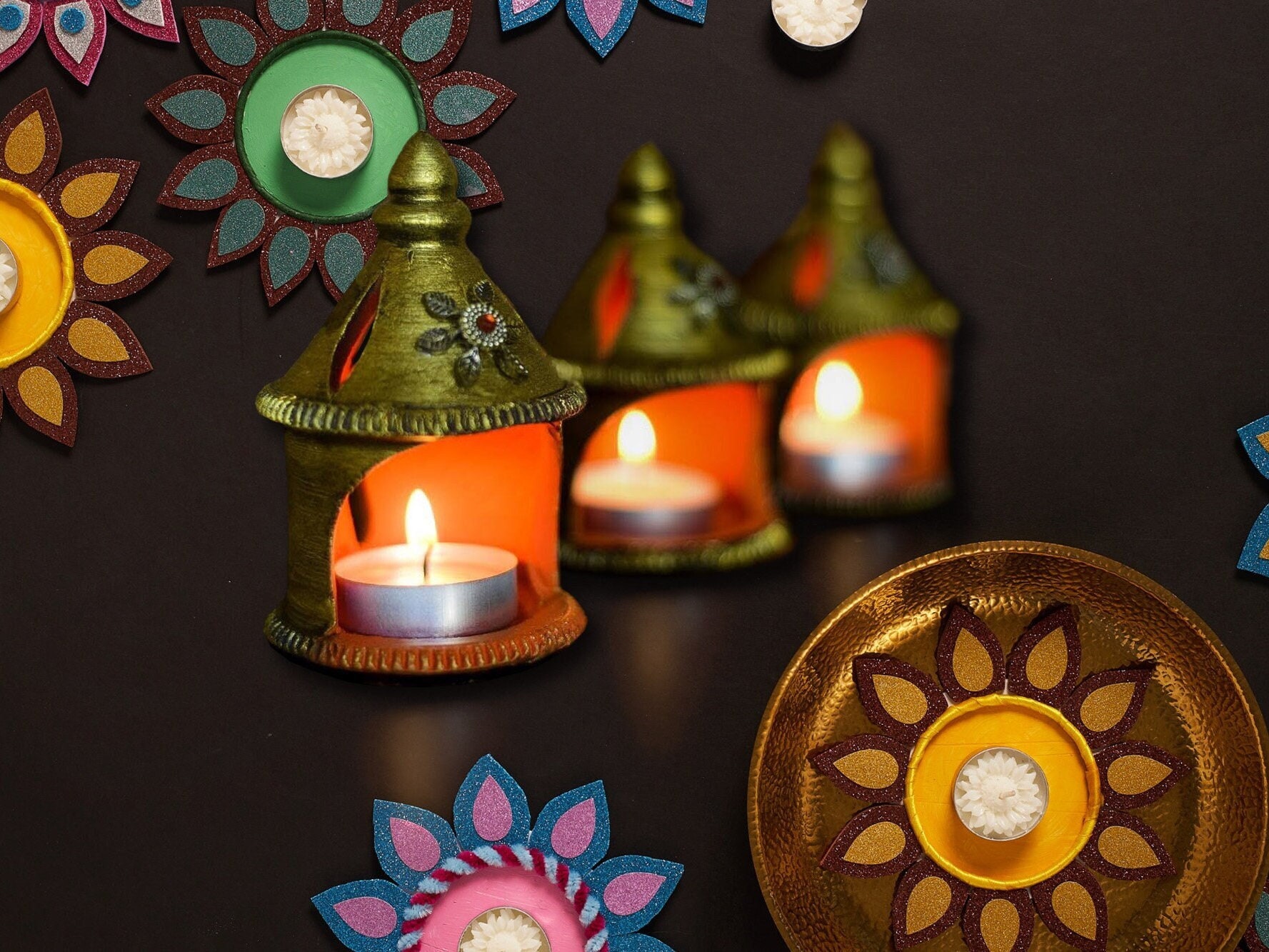 Bulk Temple Diya: Tealight Holder, Indian Gift, Return Gift, Temple ...