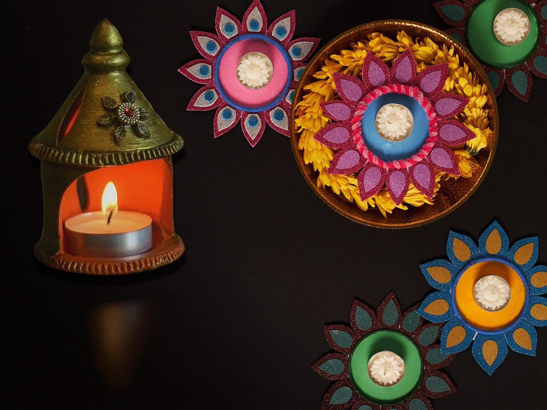 Bulk Temple Diya: Tealight Holder, Indian Gift, Return Gift, Temple ...