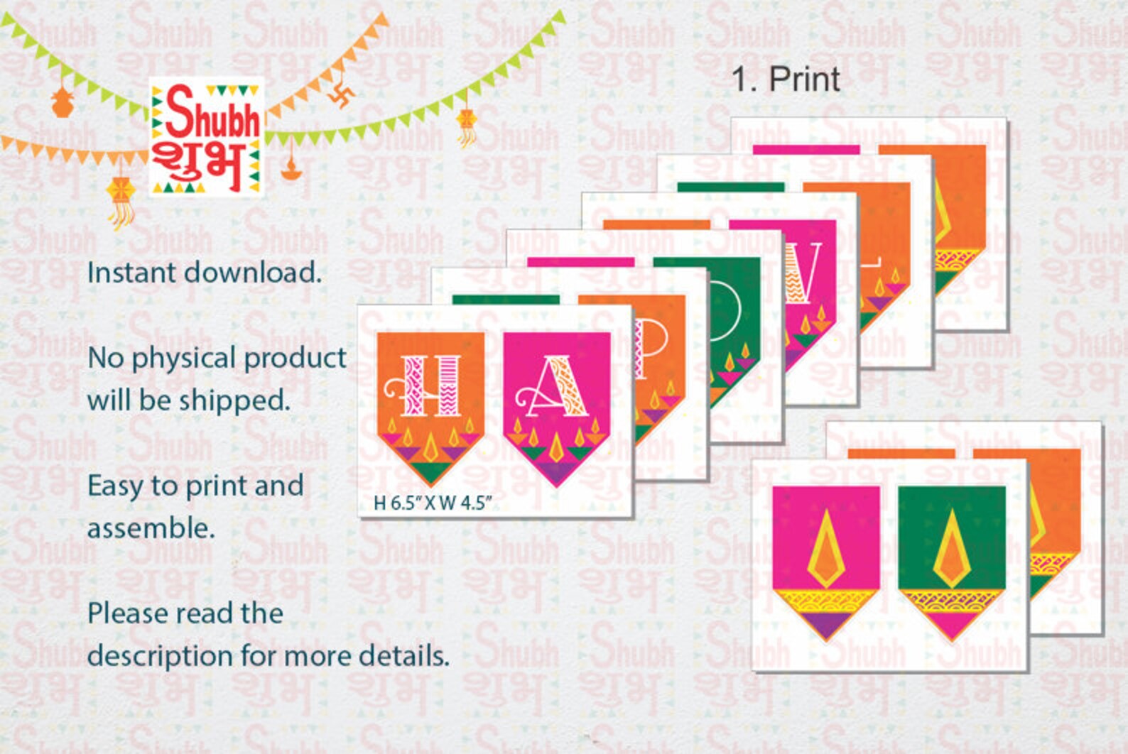 Diwali Decoration Toran DIWALI Banner/instant Download /digital ...