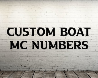 Boat Mc Numbers - Etsy