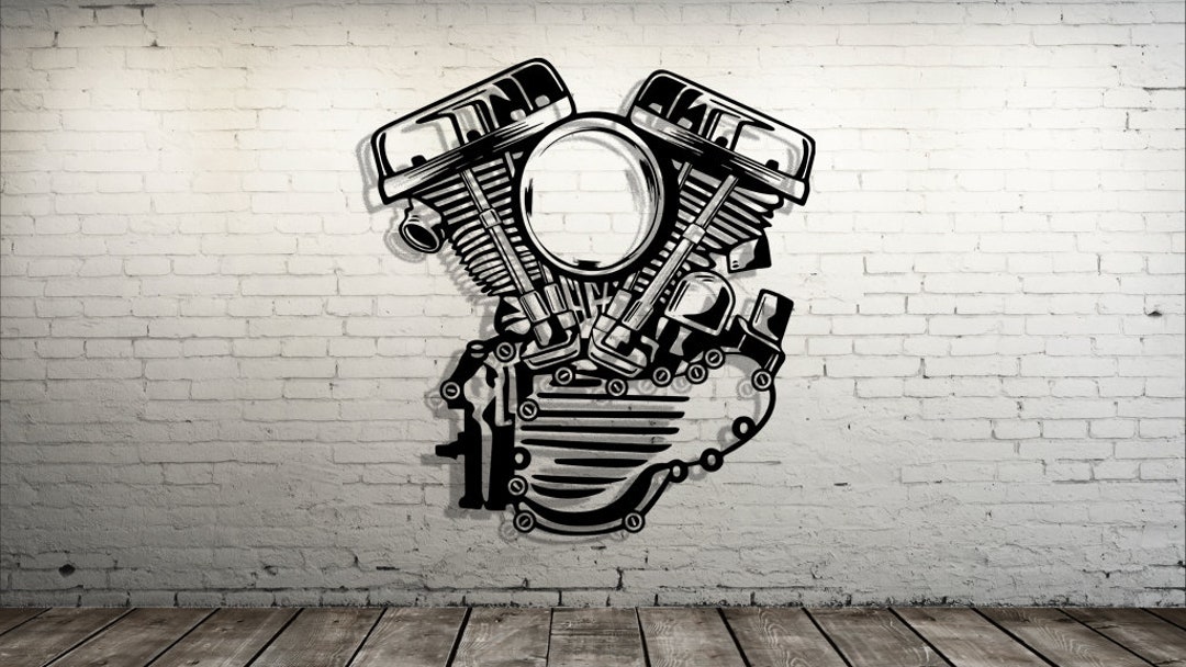 Vtwin Panhead Motor Decal - Etsy