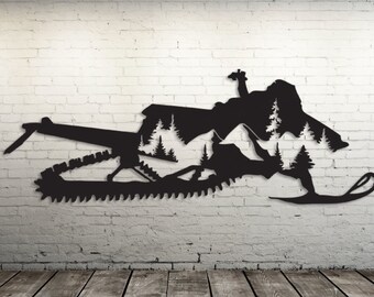 Mountain Sled Decal - Etsy