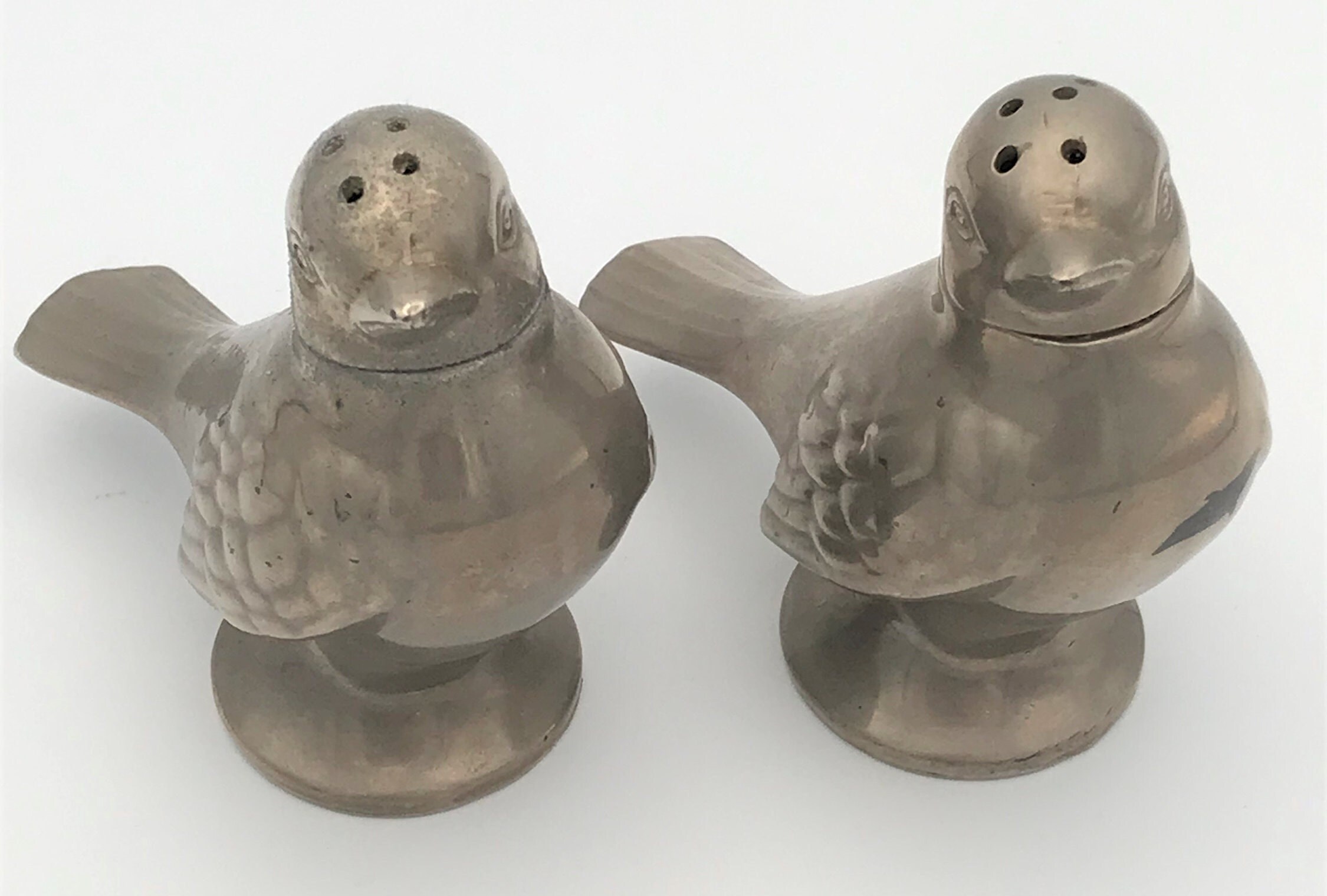 Vintage Silver Plated Bird Salt & Pepper Shakers/silver Bird - Etsy