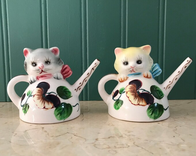 1950s Norcrest Miyao Kittens/cats in Teapots Salt & Pepper Shakers ...