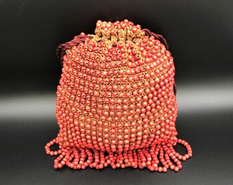 Beaded Drawstring Bag - Etsy