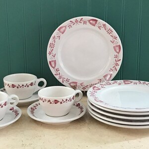 Rare Vintage Buffalo China USA Restaurantware/buffalo China Red Pattern ...