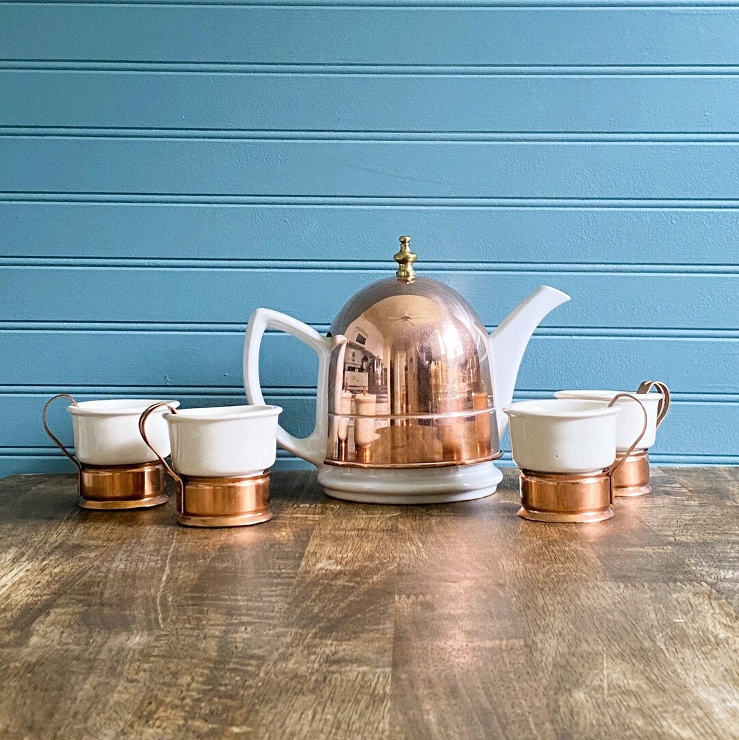 1986 Baker Hart & Stuart Hand Crafted Copper-ceramic Espresso, Coffee ...