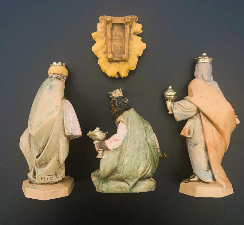 1989 Fontanini Nativity Wise Men & Infant Jesus: Miniature 3 Kings and ...