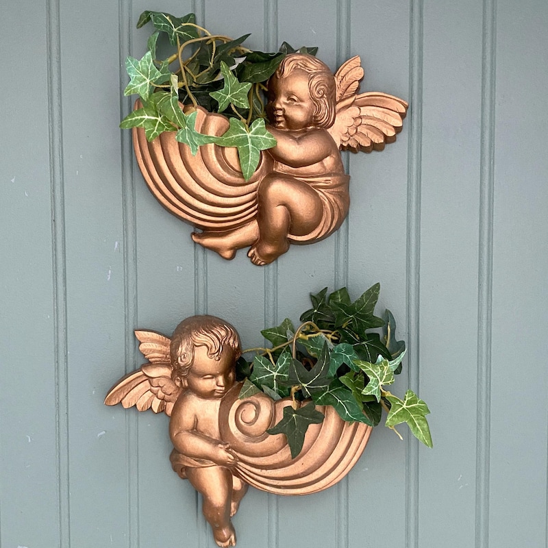 Pair Wall Planter Gold - Etsy
