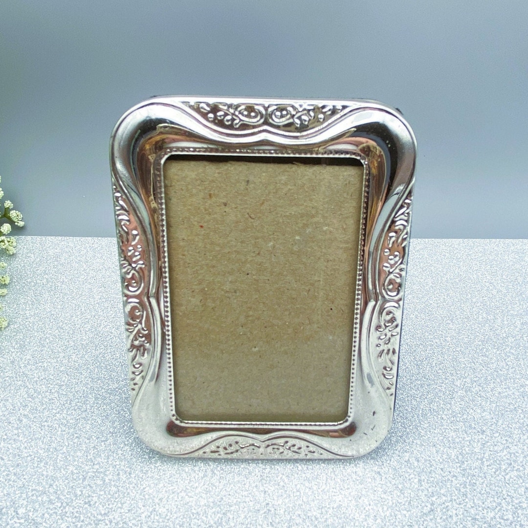 Embossed Silver Photo Frame/vine Pattern Silver Photo Frame/small ...