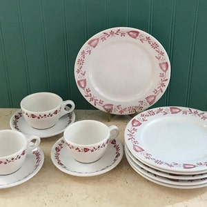 Rare Vintage Buffalo China USA Restaurantware/buffalo China Red Pattern ...