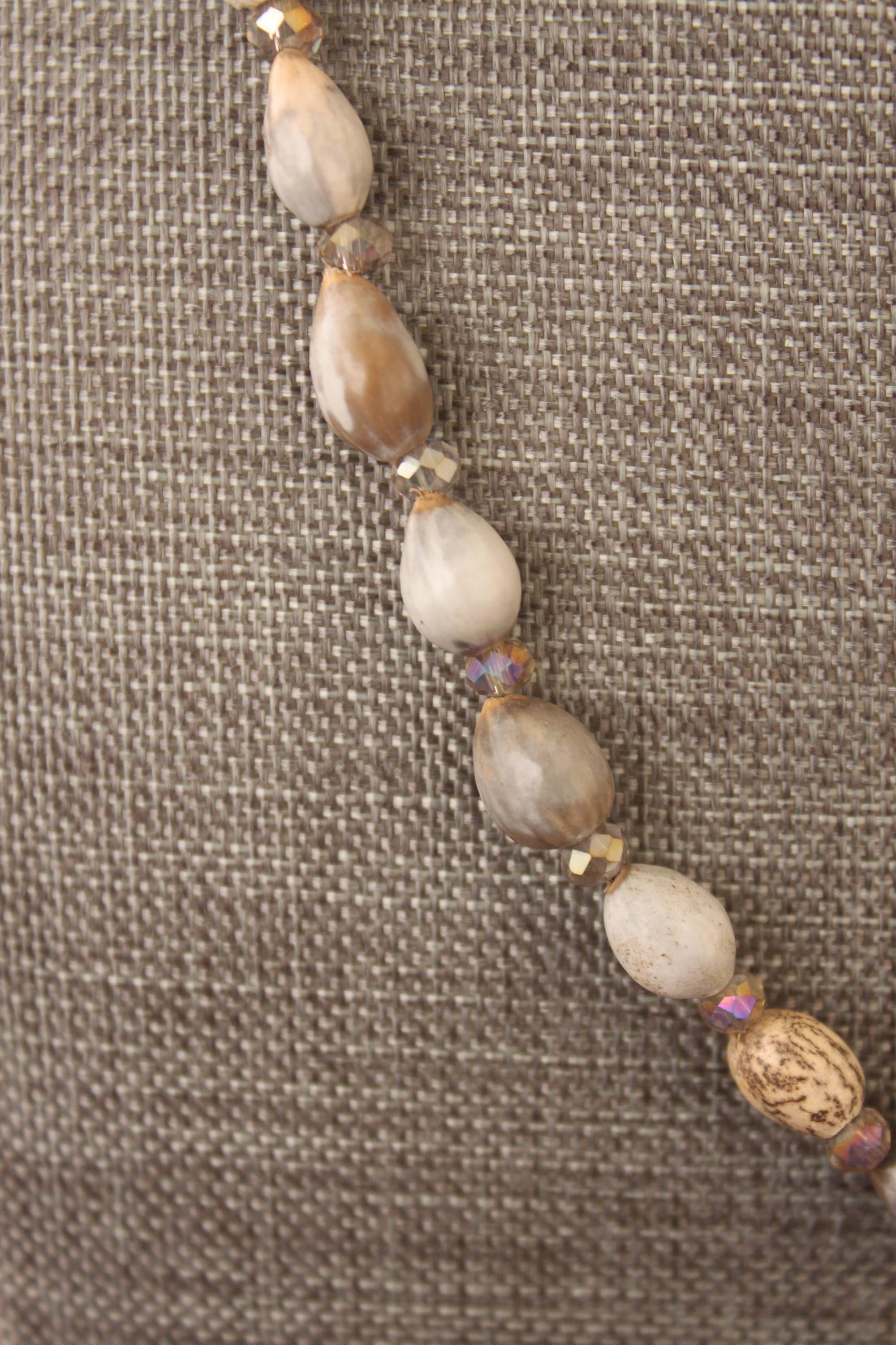 Natural Seed Beaded Necklace - Etsy