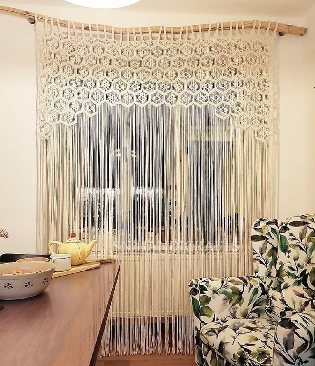 Luxury Macrame / Macramé Wall Curtain / Macrame Boudoir Decor/ Macrame ...