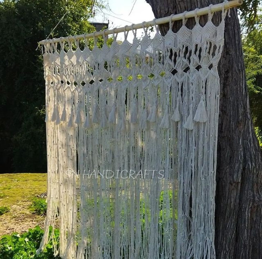 Handmade Macrame Curtain / Boudoir Decor / Tapestry / Wall Decoration ...