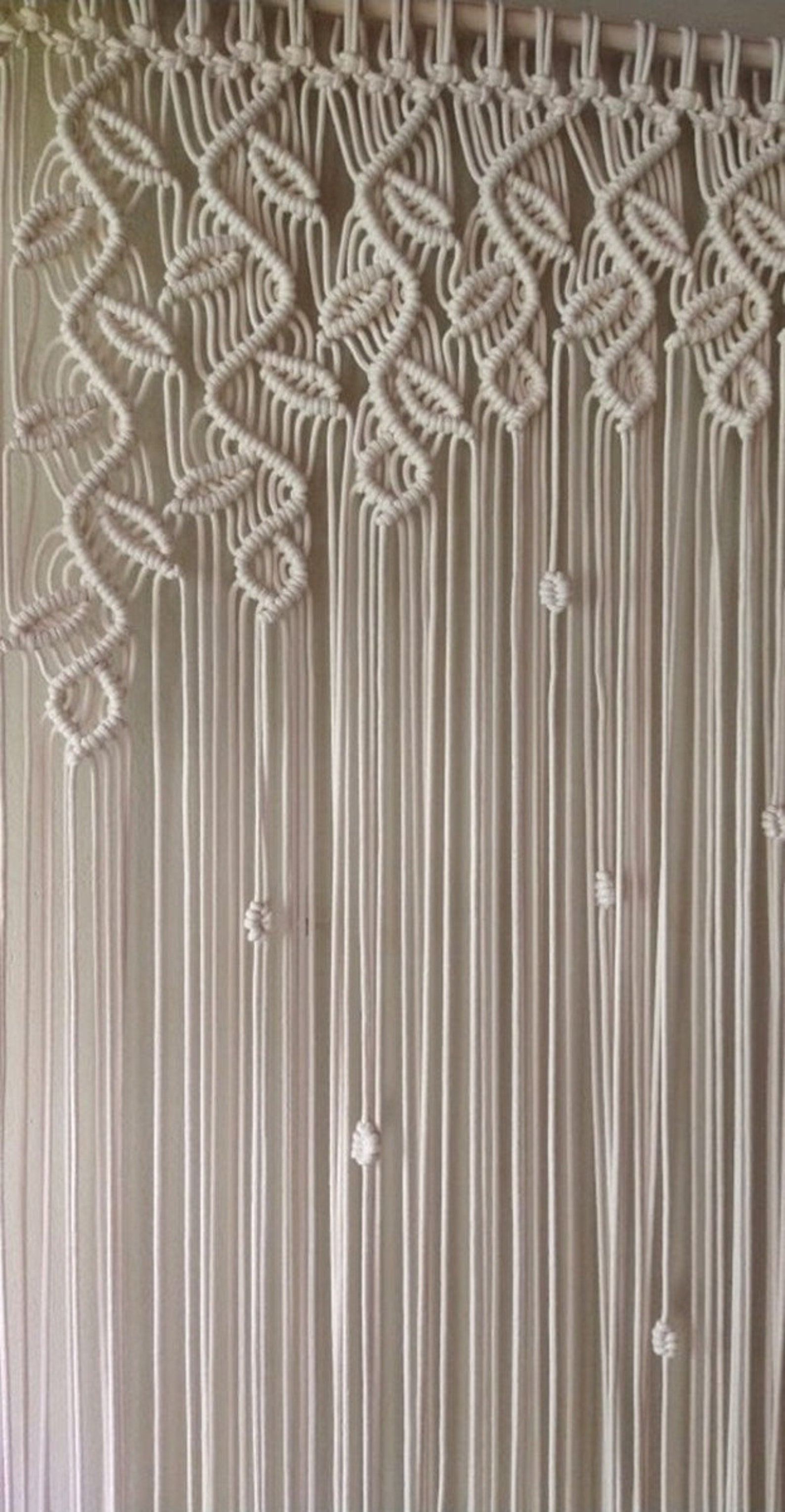 Macrame Wall Hanging Macrame Leaf Pattern Curtain Large | Etsy