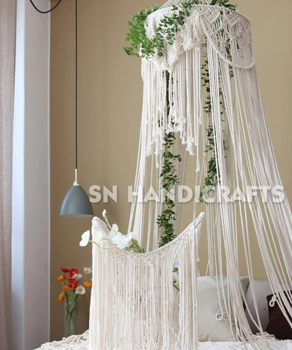 Luxurious Boho Cotton Macrame Canopy/ Macrame Canopy / Macrame - Etsy