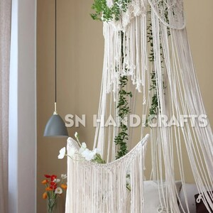 Luxurious Boho Cotton Macrame Canopy/ Macrame Canopy / Macrame - Etsy