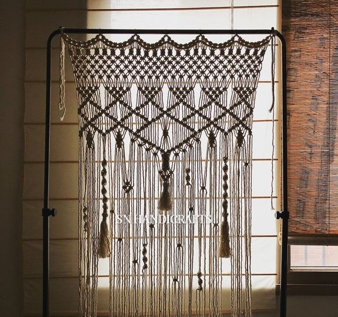 Macrame Wall Curtain/ Macrame Door / Tapestry / Curtain / Wall ...