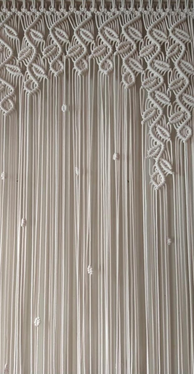 Macrame Wall Hanging Macrame Leaf Pattern Curtain Large - Etsy