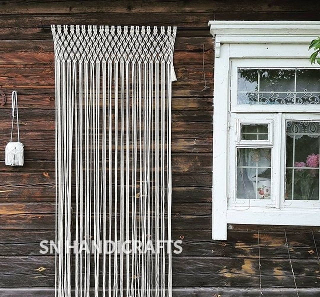 Macrame / Macramé Wall Curtain / Macrame / Macrame / Macrame Door ...