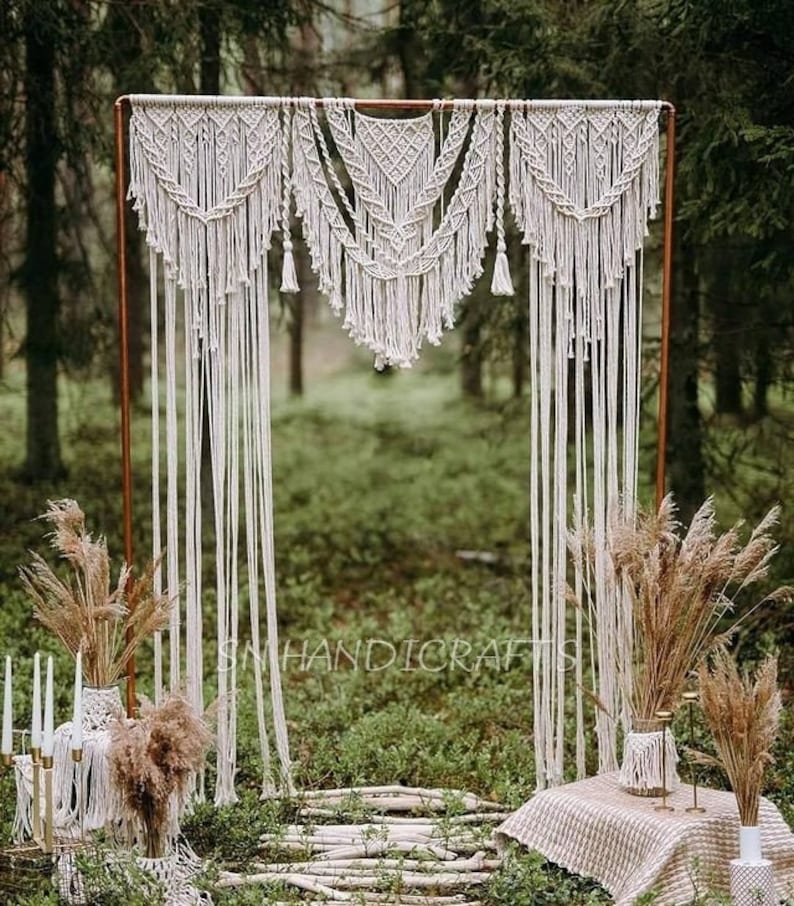 Luxury Handmade Macrame Wedding Backdrop Macrame Wedding Arch - Etsy