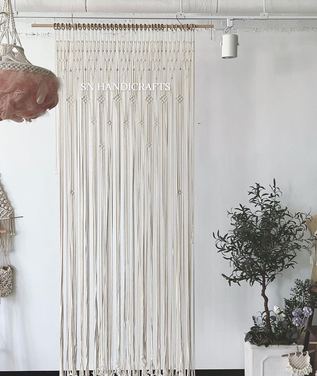 Luxury Macrame / Macramé Wall Curtain / Macrame Boudoir Decor/ Macrame ...