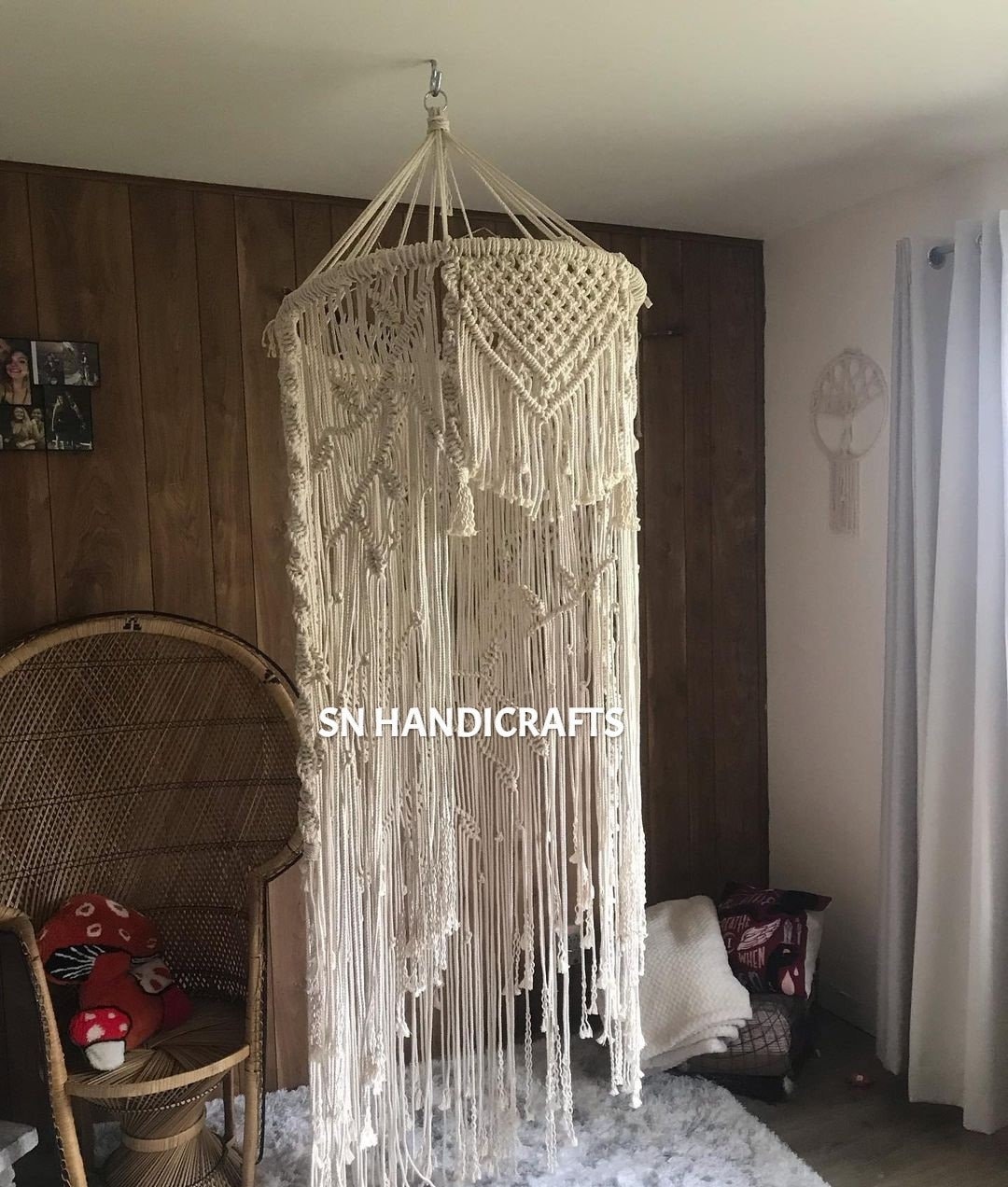 Handmade Boho Cotton Macrame Canopy/ Macrame Canopy / Macrame - Etsy