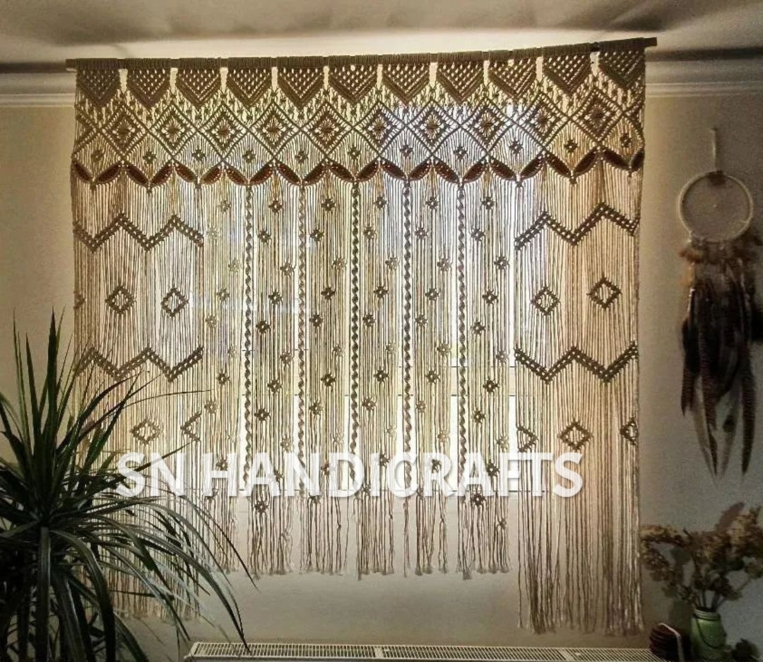 Beautiful / Macramé Wall Curtain / Macrame / Macrame / Macrame Door ...