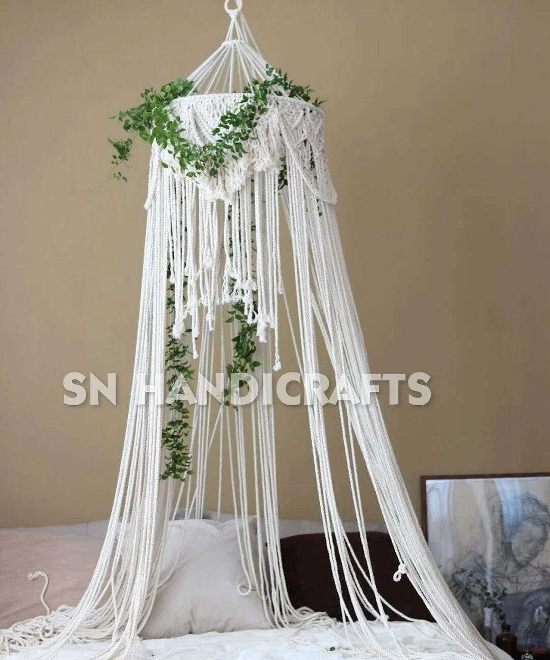 Luxurious Boho Cotton Macrame Canopy/ Macrame Canopy / Macrame - Etsy