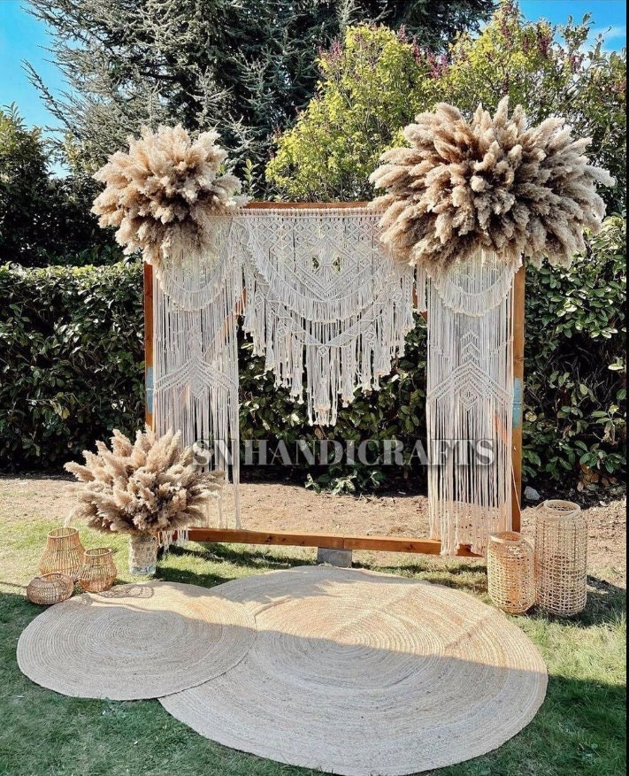 Handmade Macrame Wedding Backdrop Macrame Wedding Arch Arbor - Etsy
