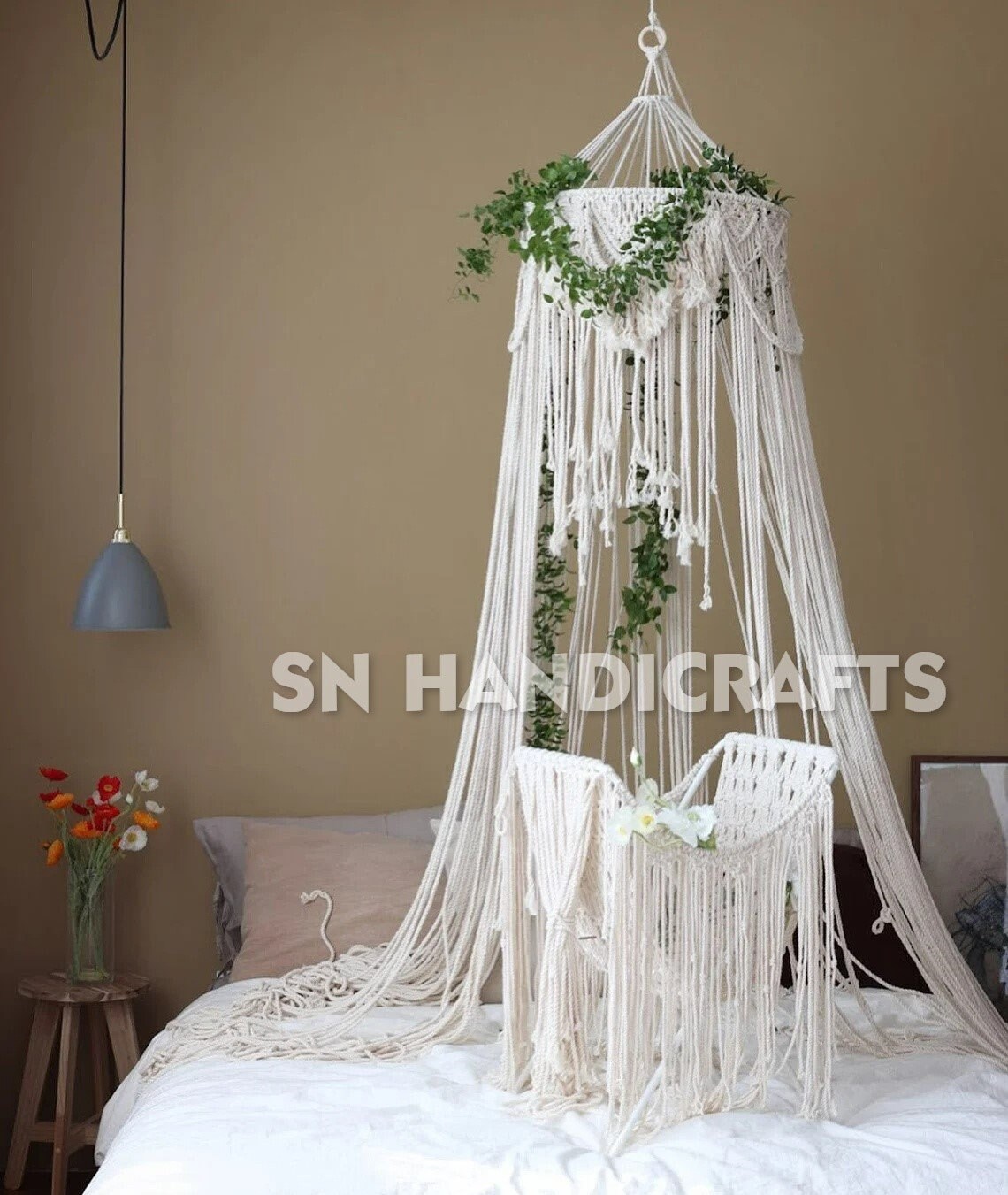 Luxurious Boho Cotton Macrame Canopy/ Macrame Canopy / Macrame - Etsy