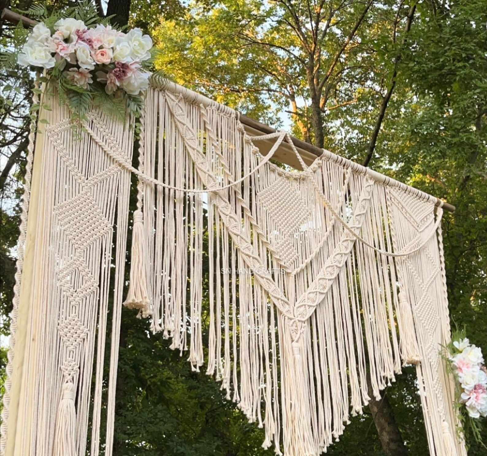 Handmade Macrame Tassel Wedding Backdrop Macrame Wedding Arch - Etsy
