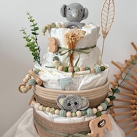 Windelkiste mit Name - personalisierte DIY Windeltorte zum selbst ...