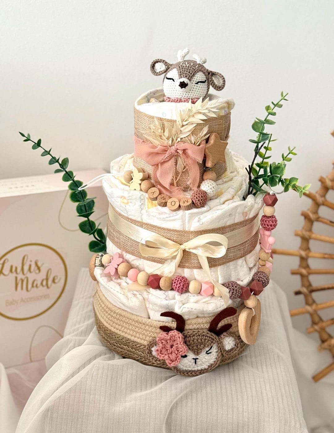 Windeltorte Neutral, Waldtiere Windeltorte, Geschenk Zur Geburt ...