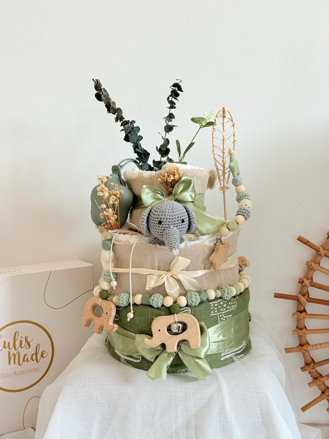 Diaper Cake Gentle Starch – Diaper Cake Neutral, Baby Gift Birth - Etsy