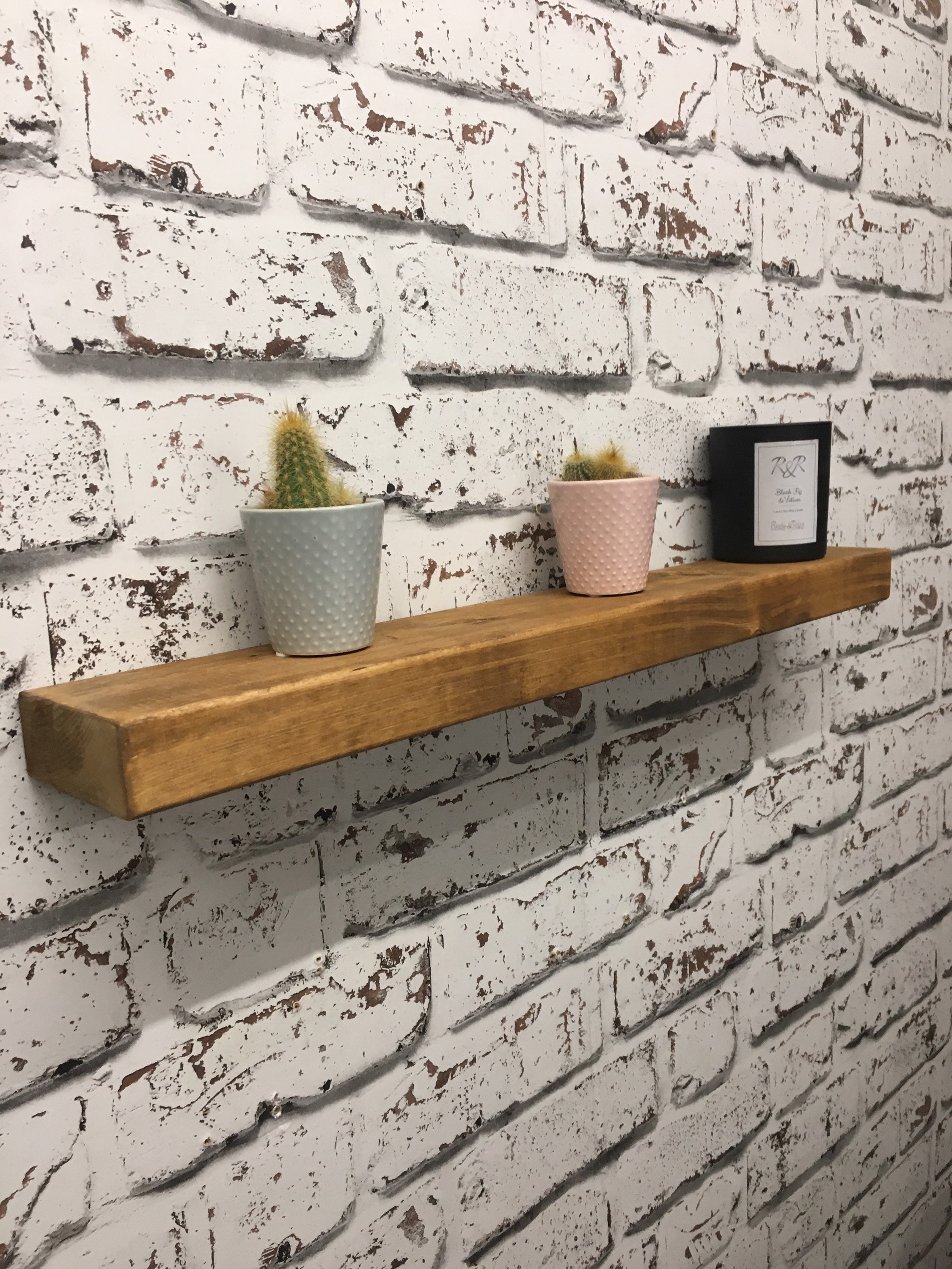 Rustic Floating Shelf, Radiator Shelf, Solid Wood , Reclaimed Wood ...