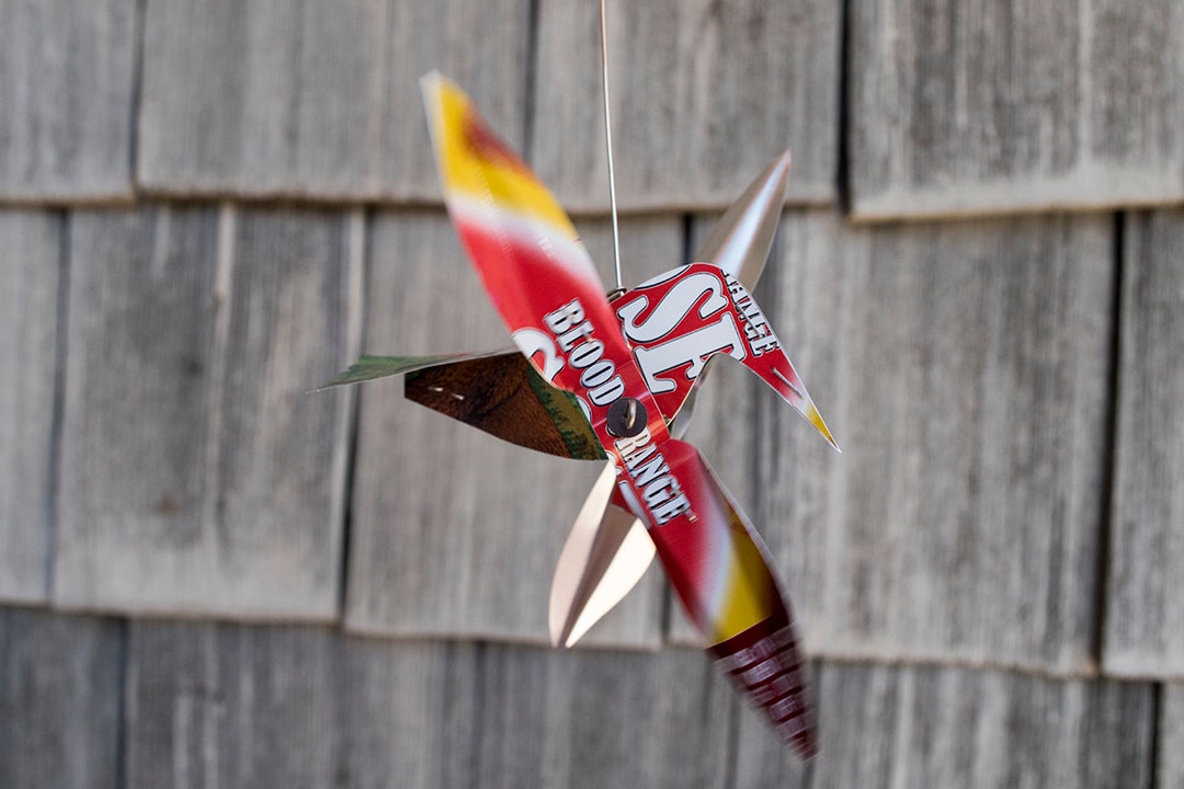 Recycled Can Whirligig: Kinetic Bird Wind Spinner, Folk Art Decor - Etsy