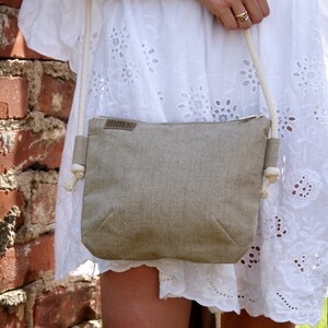 Mini bag / linen bag / vegan bag / simple minimal bag / boho | Etsy