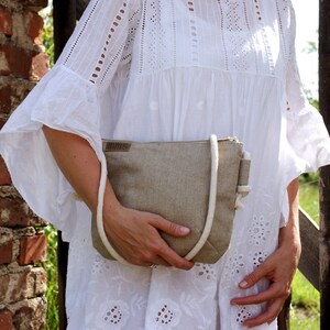 Mini bag / linen bag / vegan bag / simple minimal bag / boho | Etsy
