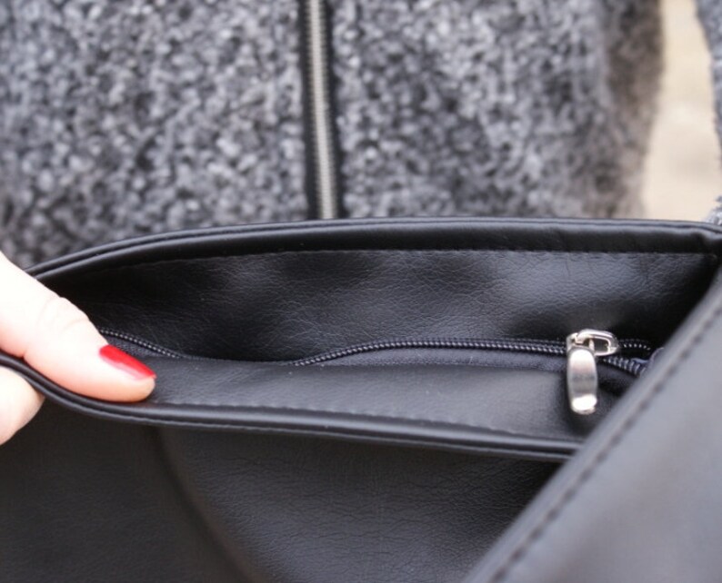 Everyday Handbag Shoulder Bag Zipper / Fake Leather Faux | Etsy