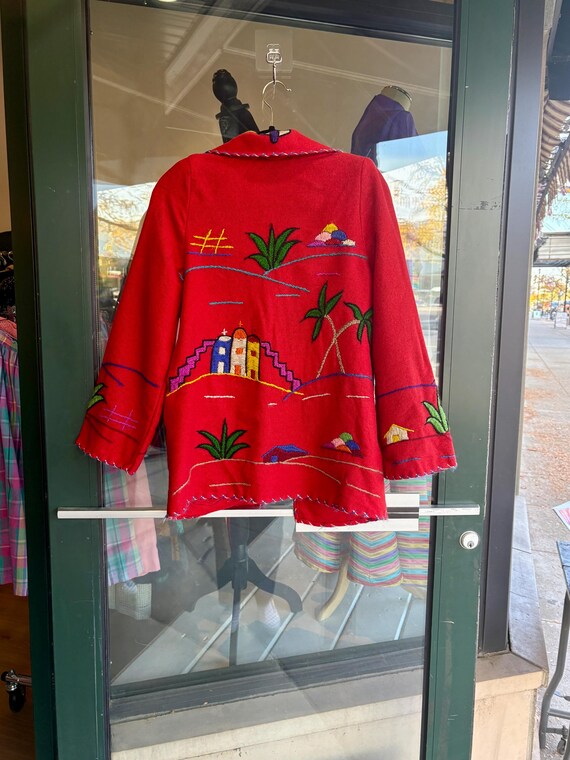 Early 1950’s Mexican souvenir jacket, colorful yarn e… - Gem
