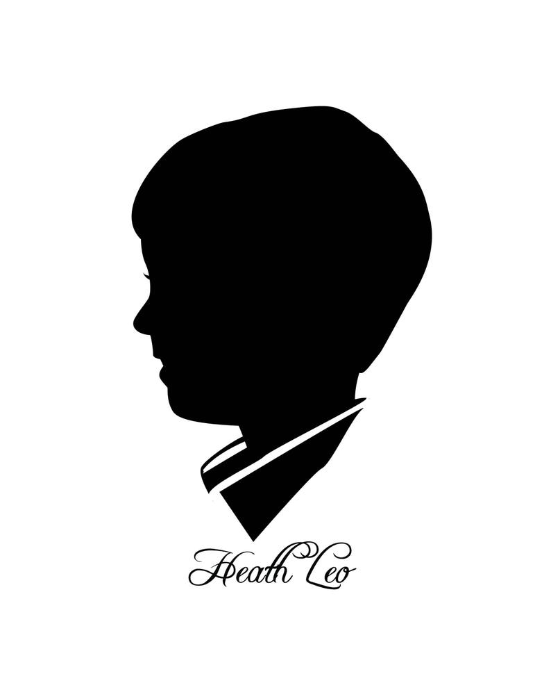 Custom Silhouette 8x10...modern, Fresh and Classic - Etsy