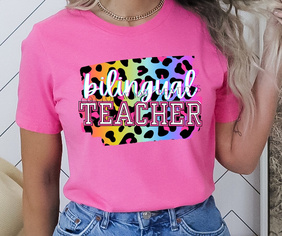Teacher Design -bilingual Teacher Leopard Print - Lisa Frank Inspired ...