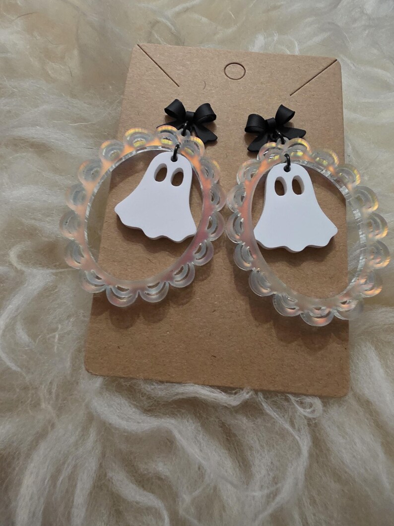 Laser Cut Ghost Frame Earrings - SVG, AI, DXF File - Digital Download ...