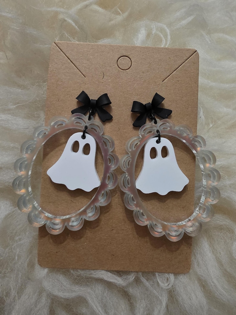 Laser Cut Ghost Frame Earrings - SVG, AI, DXF File - Digital Download ...
