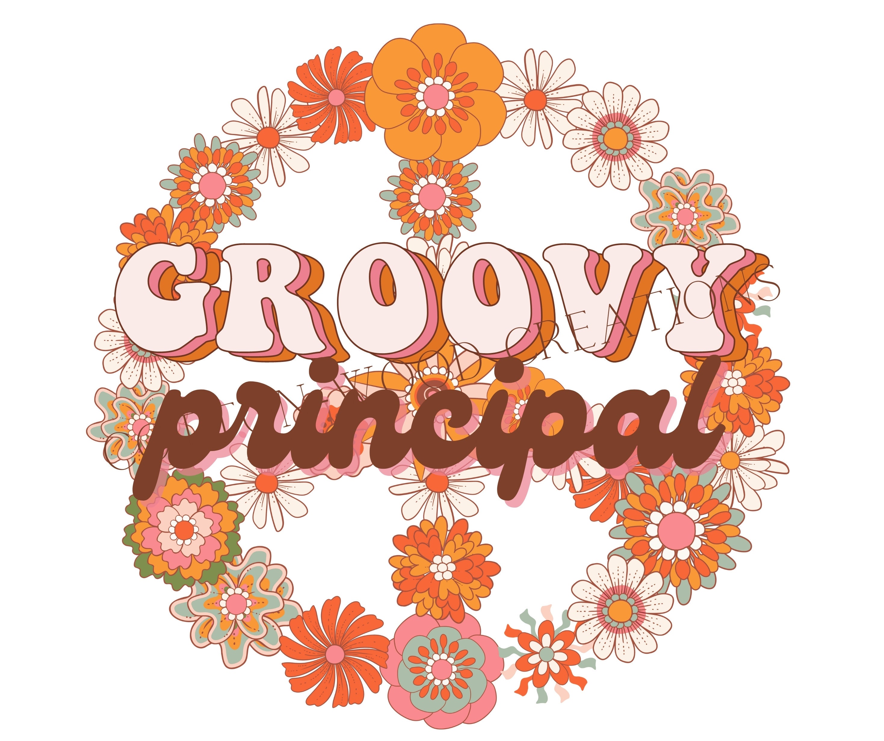 Groovy Principal - Peace Sign- PNG JPEG Digital Download - Etsy